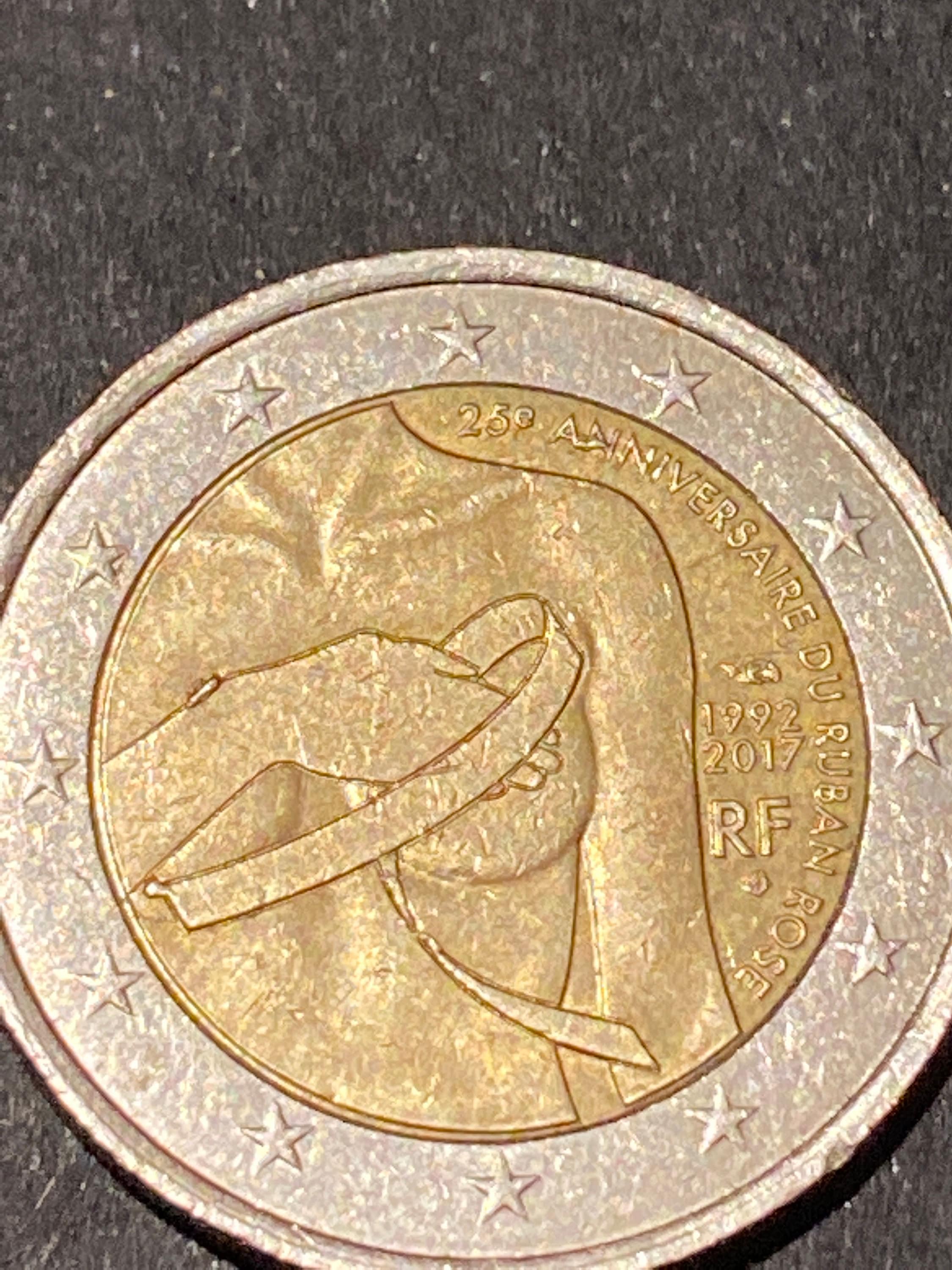 25e anniversaire Du Ruban Rose 2 Euro 1992/2017 - Etsy France