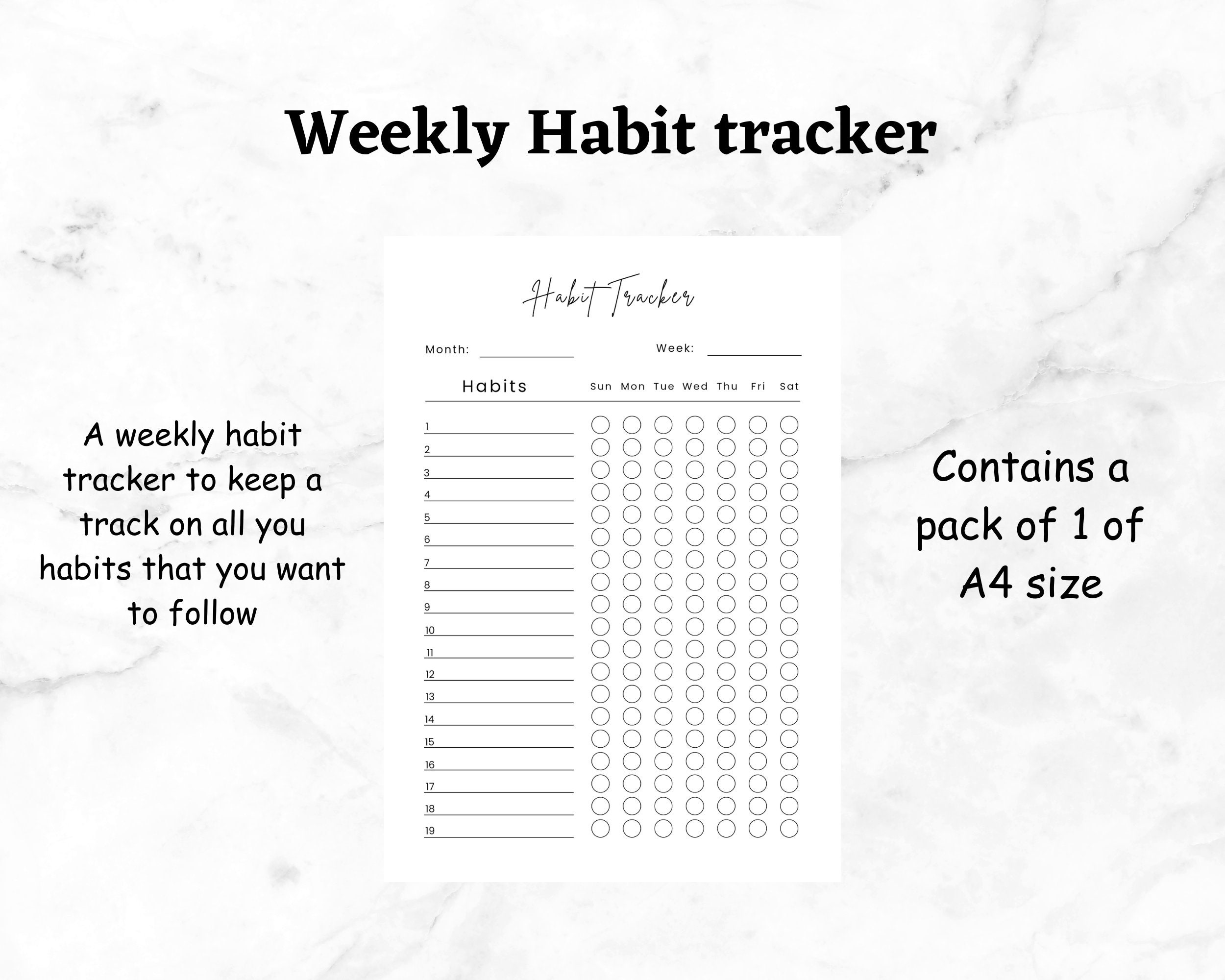 2023 Habit Tracker Digital Printable - Etsy