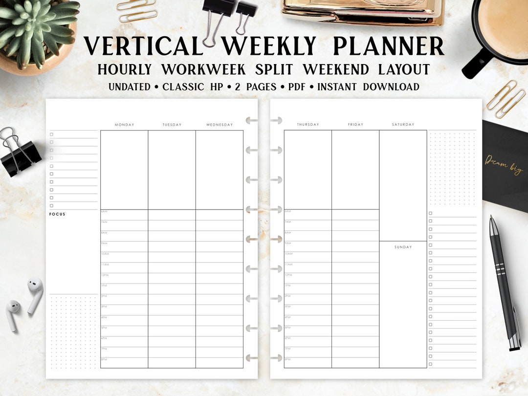Printable Weekly Schedule Planner Work Week Agenda to Do List - Etsy