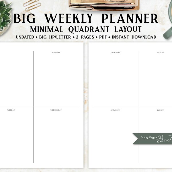 Quadrant Planner - Etsy