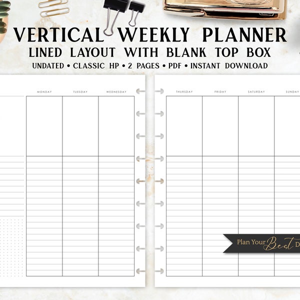 Vertical Lined Happy Planner Layouts - Etsy