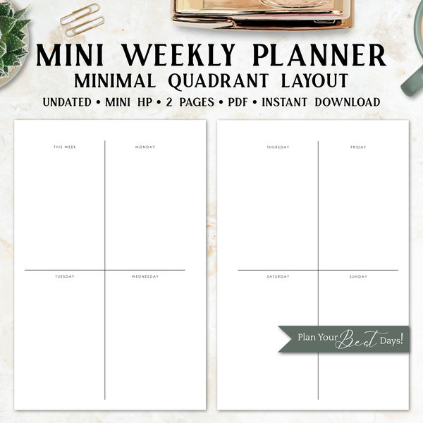 4 Quadrant Planner - Etsy