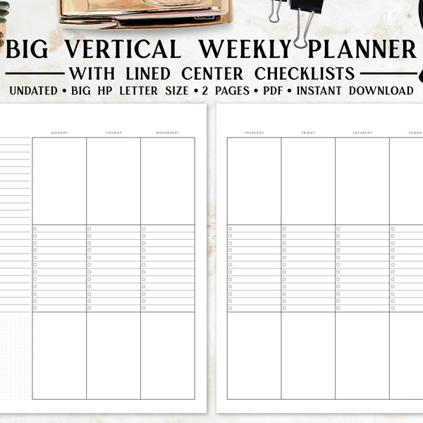 Vertical Checklists - Etsy