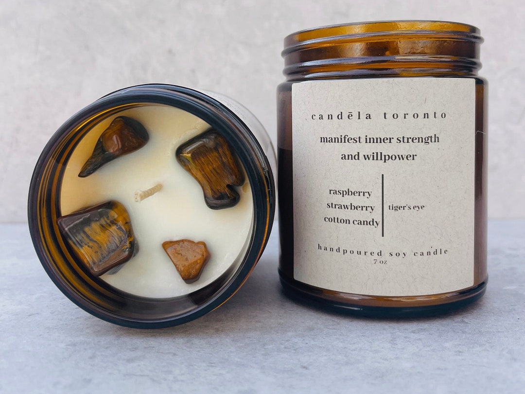 Manifest Inner Strength and Willpower Crystal Manifesting Intention Candle - Etsy