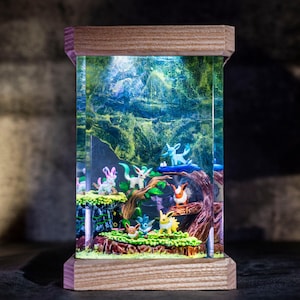 Pokemon Eevee Evolution Resin Lamp, Pokemon Epoxy Lamp, Custom Night ...