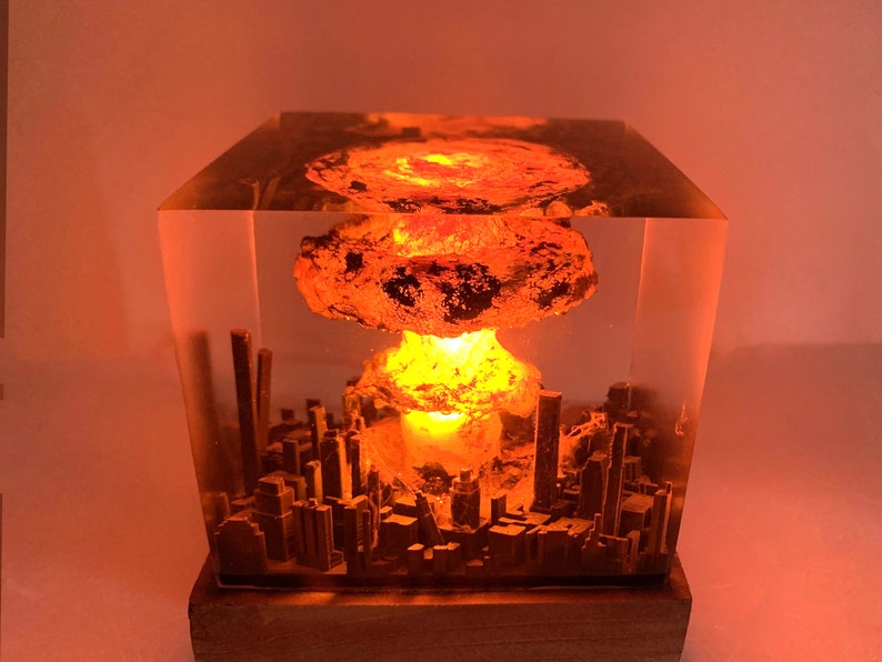 Explosion Bomb Resin Lamp Atomic Bomb Resin Night Lights - Etsy UK