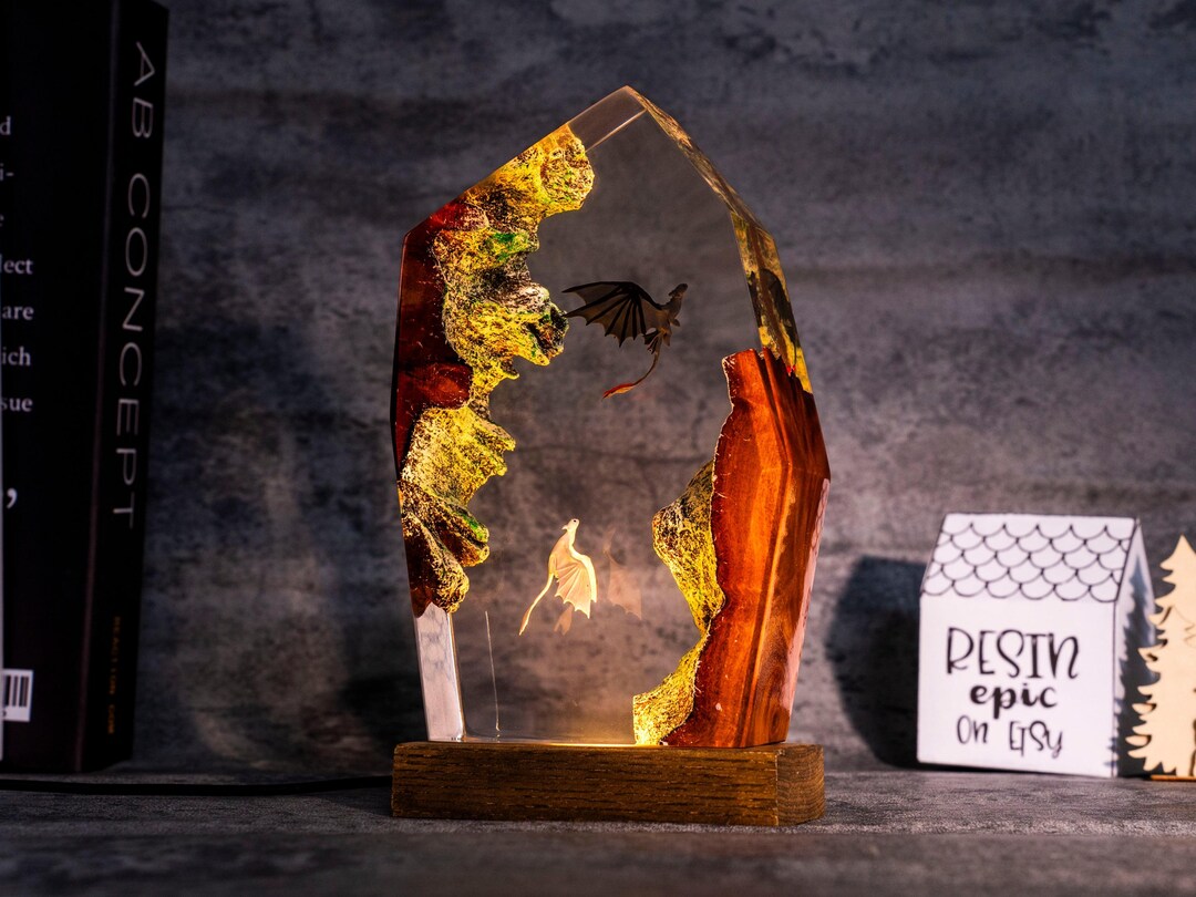 T00thless and Light Fury Resin Night Lights– Dual Resin Night Light ...