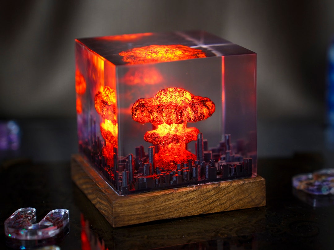 Explosion Bomb Resin Lamp, Atomic Bomb Resin Night Lights, Nuke Lamp ...