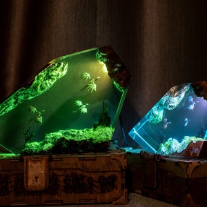 Dragon GOT Resin Night Light, Fire Dragon and Ice Dragon Lamp, 3D ...