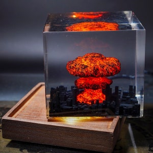 Explosion Bomb Resin Lamp, Atomic Bomb Resin Night Lights, Nuke Lamp ...