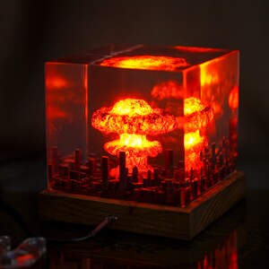 Explosion Bomb Resin Lamp, Atomic Bomb Resin Night Lights, Nuke Lamp ...