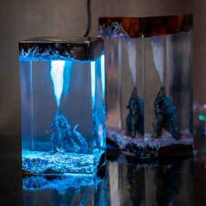 God.zilla Monster Resin Night Lights Kingotmonsters, Diorama Resin Lamp ...