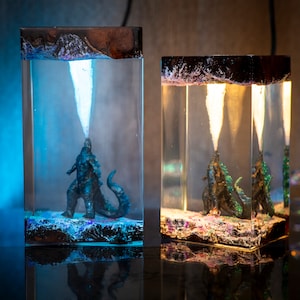 God.zilla Monster Resin Night Lights Kingotmonsters, Diorama Resin Lamp ...