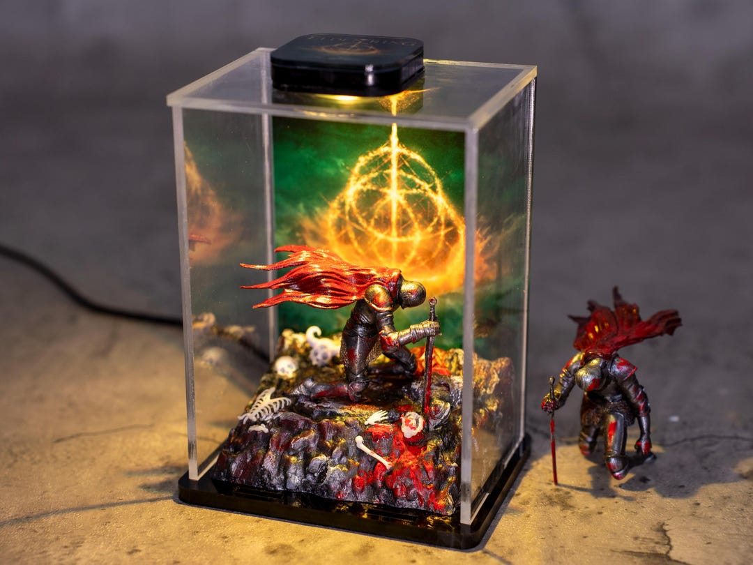 Custom Game Diorama Night Lights - Handcrafted Diorama Resin Figure ...