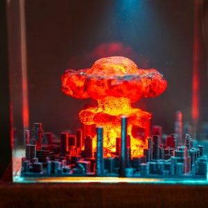 Atomic Bomb Lamp, Explosion Diorama Night Lights - Nuke Bomb Fallout 4 ...