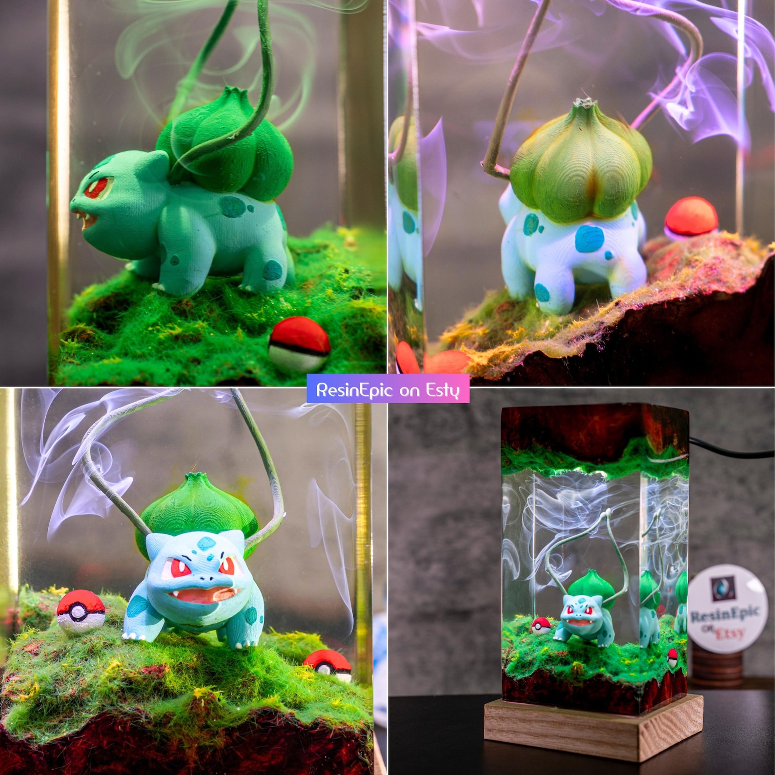 Custom Pokemon Fushigidane Resin Night Light – Anime Lover & Collector ...