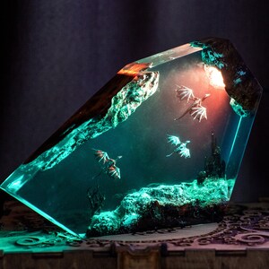 Dragon GOT Resin Night Light, Fire Dragon and Ice Dragon Lamp, 3D ...