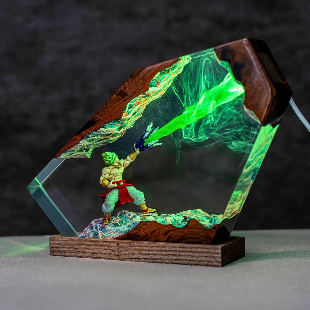 Broly Resin Night Light - Anime Resin Lamp, Playroom Decore for Kids ...
