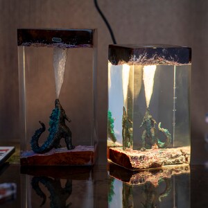 God.zilla Monster Resin Night Lights Kingotmonsters, Diorama Resin Lamp ...