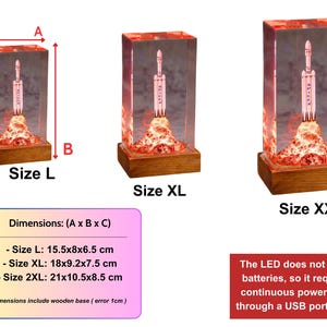 Spacex Starship Rocket Launch Lamp - Falcon Heavy Resin Epoxy Lamp ...