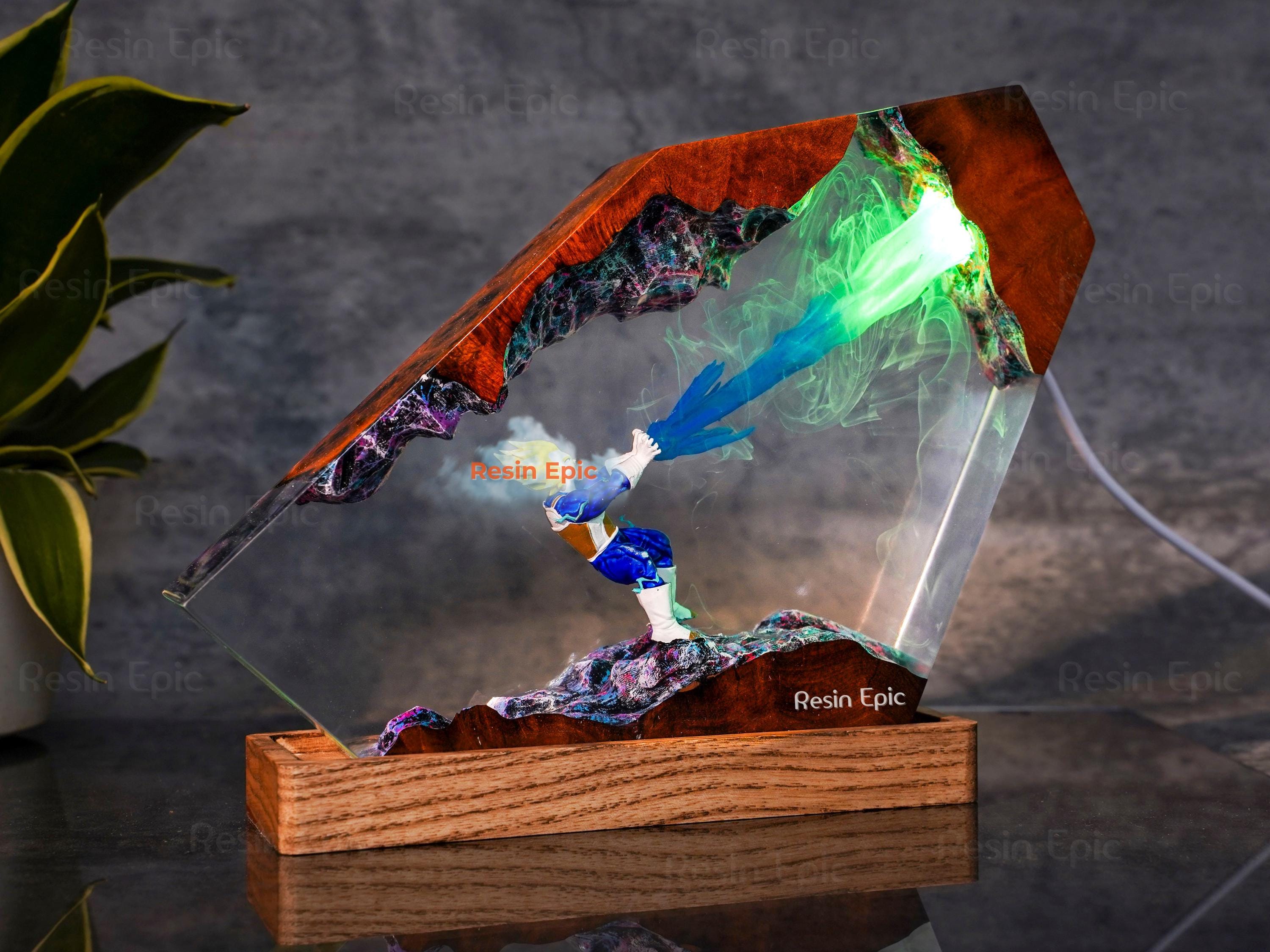 Custom Vegeta Resin Epoxy Lamp - Anime Resin Night Light, DBZ Decor for ...
