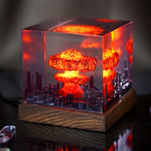 Explosion Bomb Resin Lamp, Atomic Bomb Resin Night Lights, Nuke Lamp ...