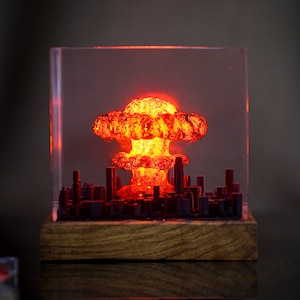 Explosion Bomb Resin Lamp, Atomic Bomb Resin Night Lights, Nuke Lamp ...