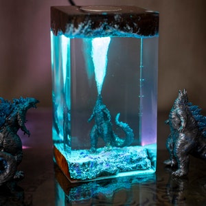 God.zilla Monster Resin Night Lights Kingotmonsters, Diorama Resin Lamp ...