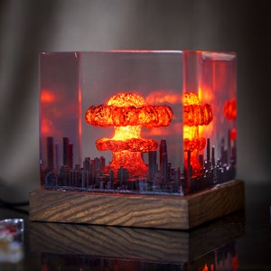 Explosion Bomb Resin Lamp, Atomic Bomb Resin Night Lights, Nuke Lamp ...