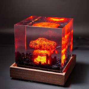 Explosion Bomb Resin Lamp, Atomic Bomb Resin Night Lights, Nuke Lamp ...