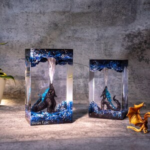 Monster Hunter Resin Light Night - Diorama Resin Lamp, Handmade Gifts ...