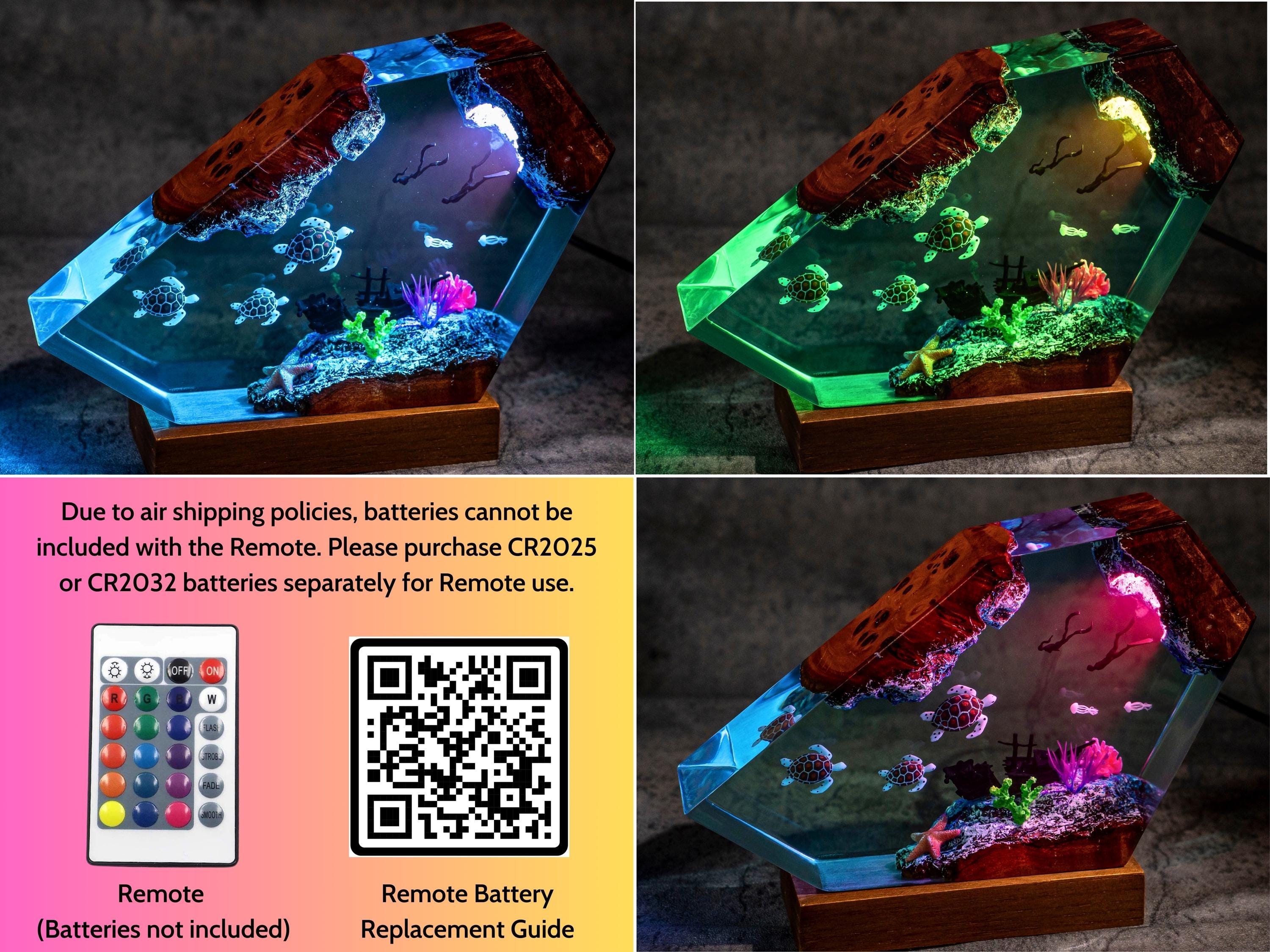 Turtles & Driver Epoxy Resin Night Light - Unique Gift for Ocean Lovers ...