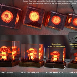 Explosion Bomb Resin Lamp, Atomic Bomb Resin Night Lights, Nuke Lamp ...