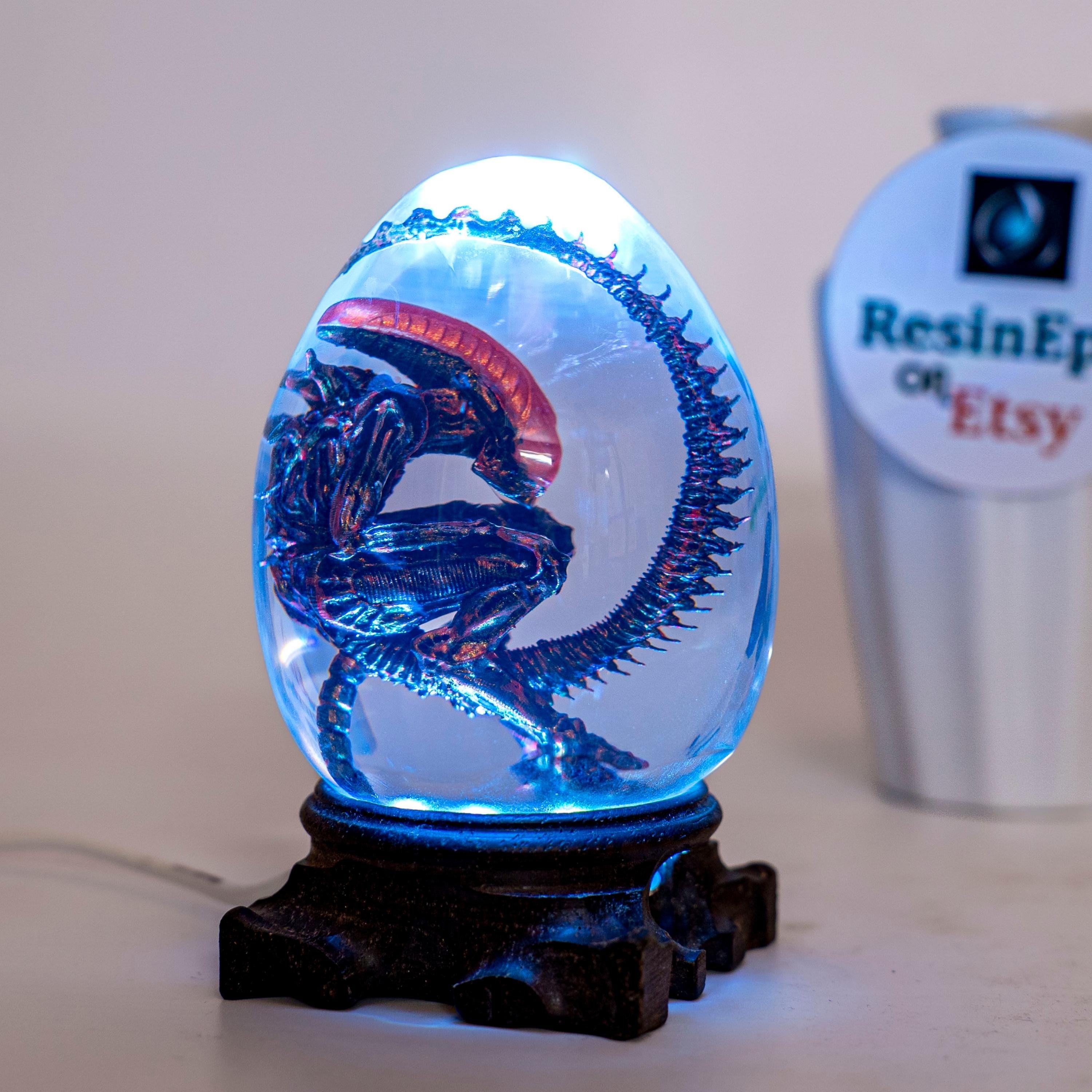 Resin Alien Creature Specimen Lamp – Deep‑space Horror Egg Night Light ...