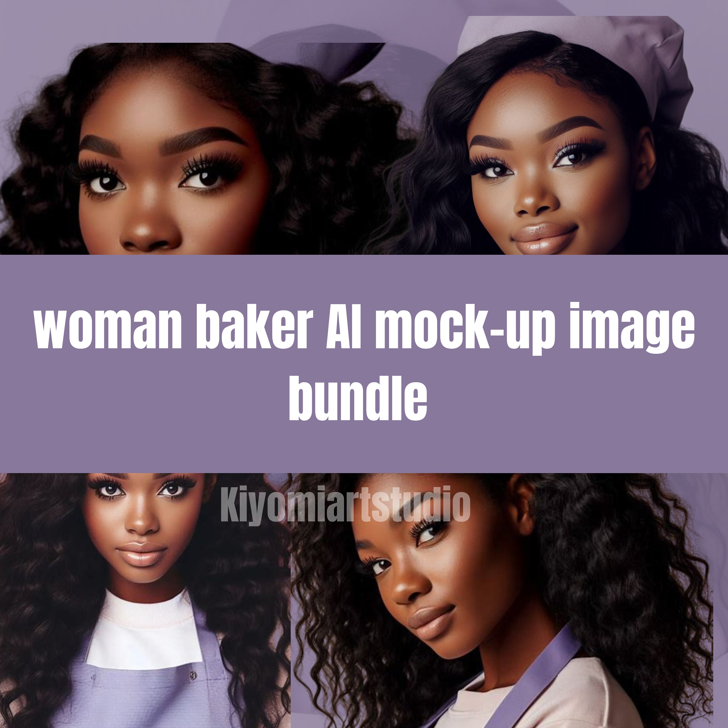Realistic Woman Baker AI Images Black Women Baker Bundle - Etsy
