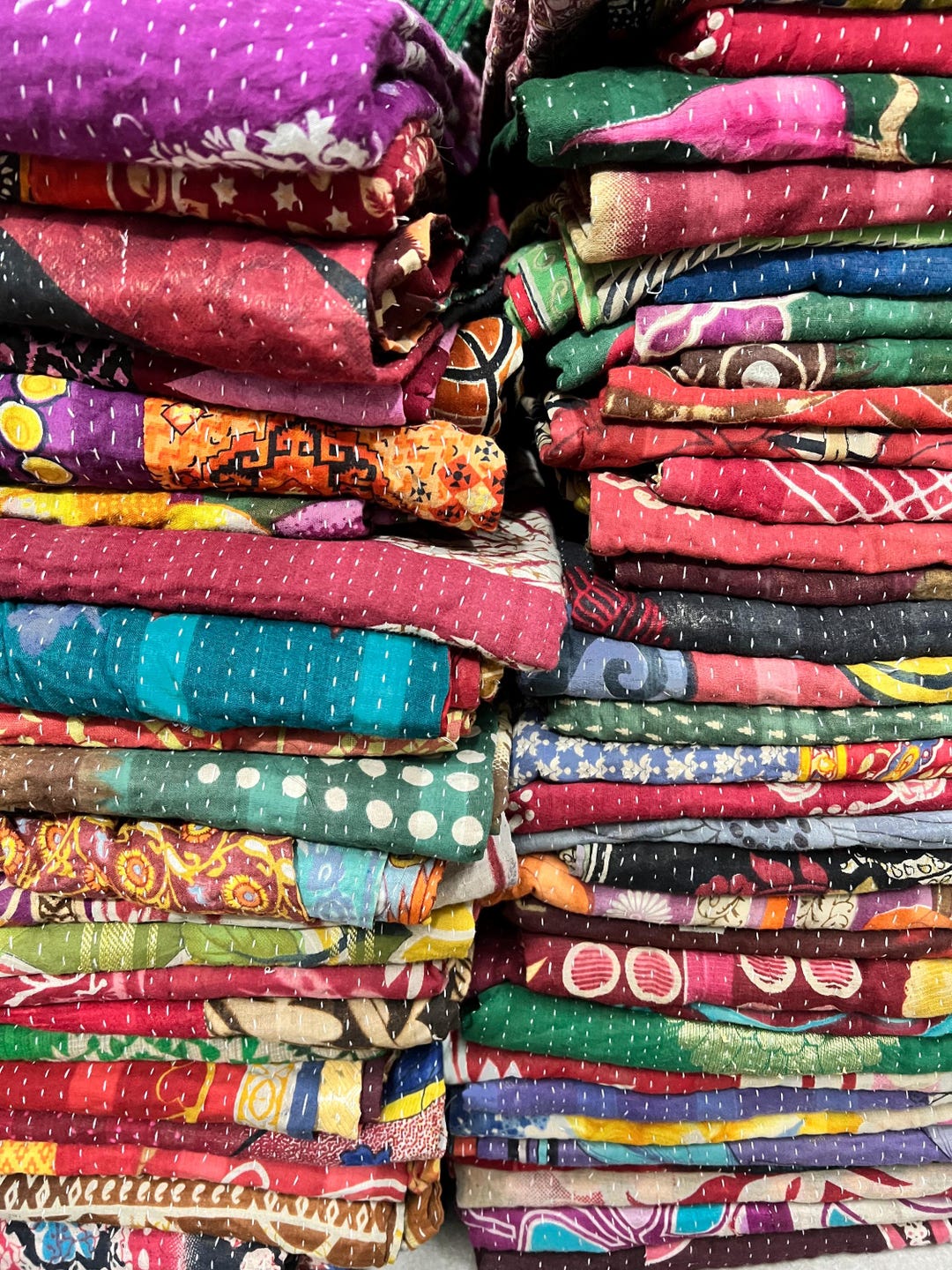 Lot of 200 Beautiful Hand Made Kantha Gudri and Quilts Made by Our ...