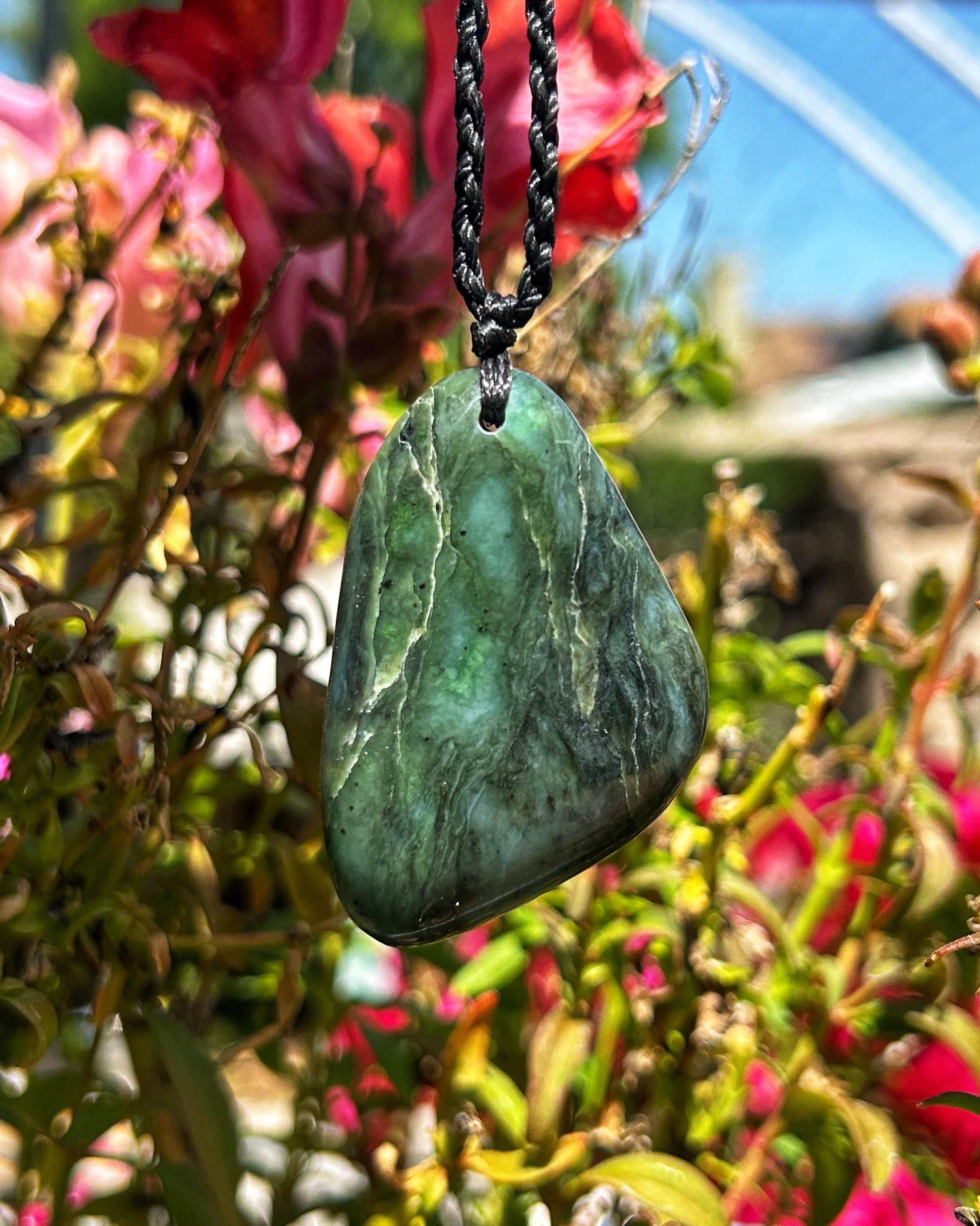 Big Sur Botryoidal “bubble” Nephrite Jade Beach Tumble Pendant Necklace ...