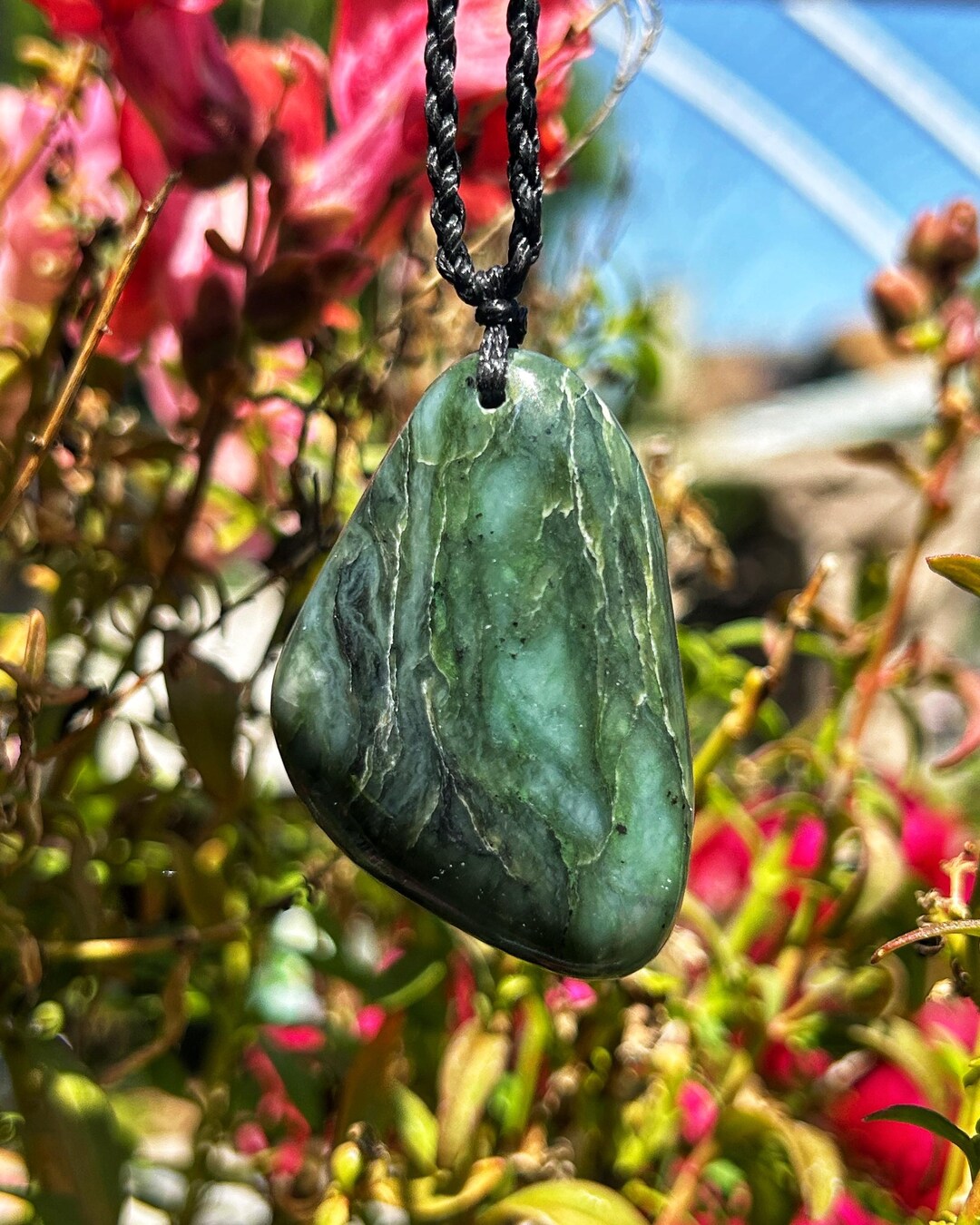 Big Sur Botryoidal “bubble” Nephrite Jade Beach Tumble Pendant Necklace ...