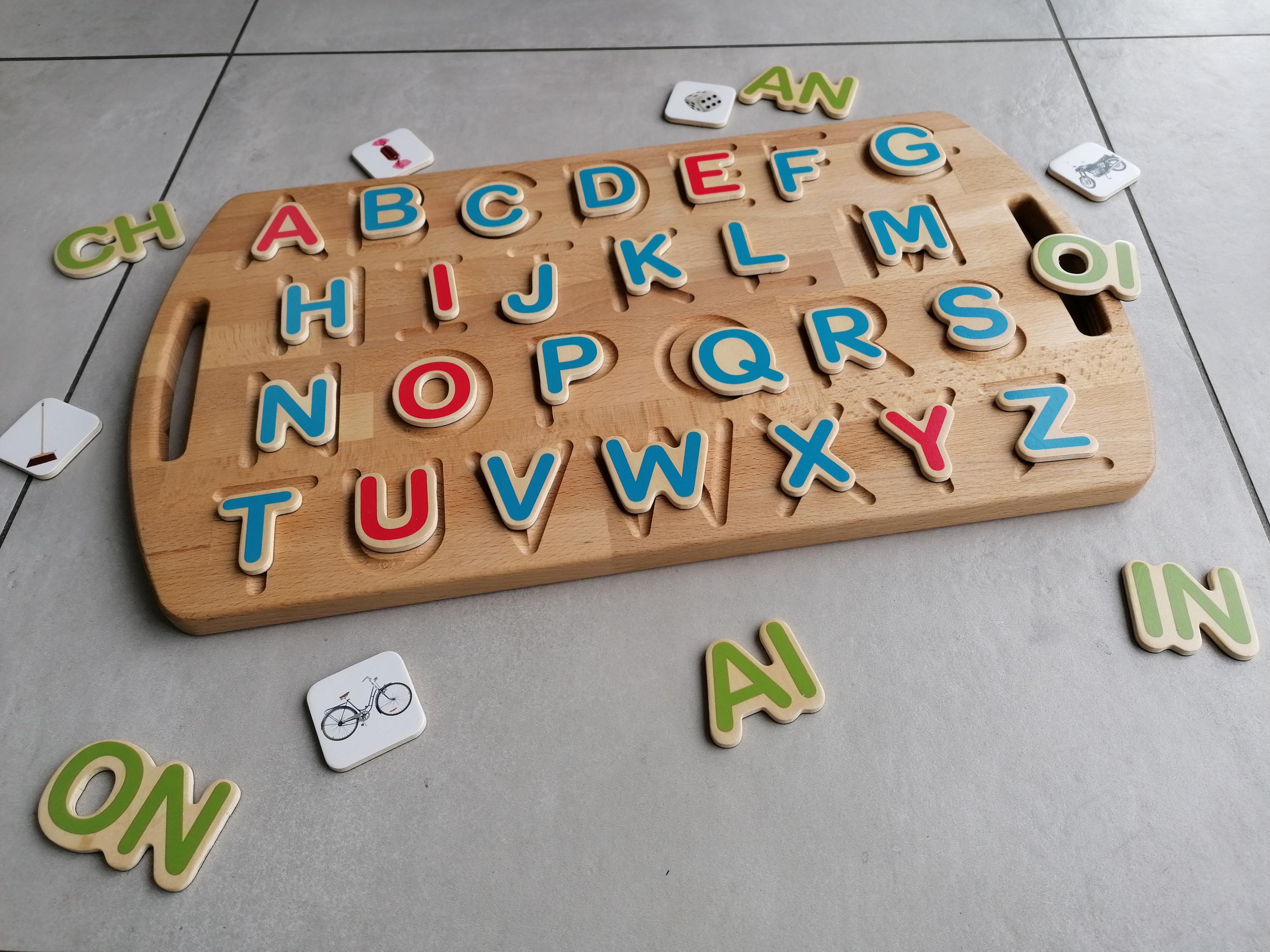 CNC Dxf-svg-pdf File – Large Cursive and Uppercase Alphabet Board ...