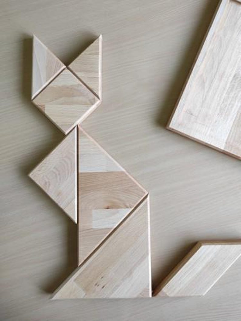 Fichier DXF-svg-pdf CNC – Grand Tangram en bois – Jeu éducatif ...