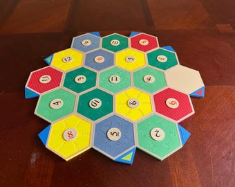 Custom 3D Print, Magnetic Game Board for Settlers of Catan - Etsy