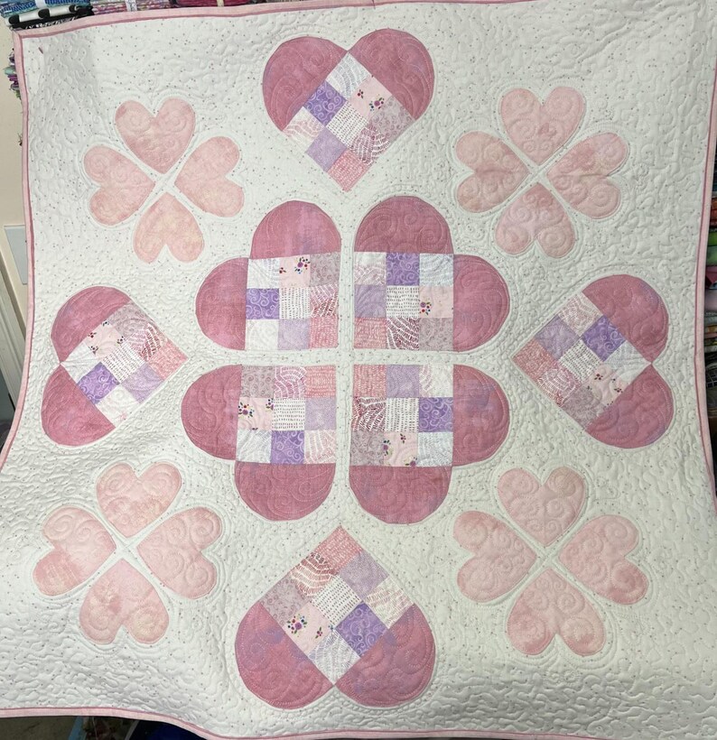 Hearts Abloom Applique Quilt Pattern - Etsy