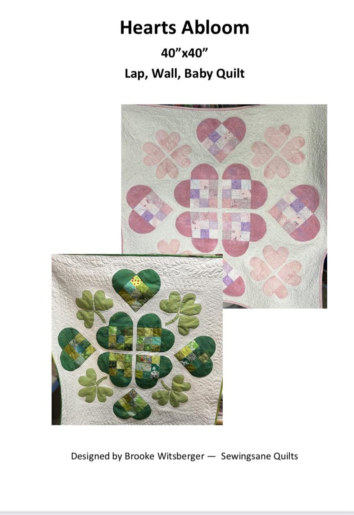 Hearts Abloom Applique Quilt Pattern - Etsy