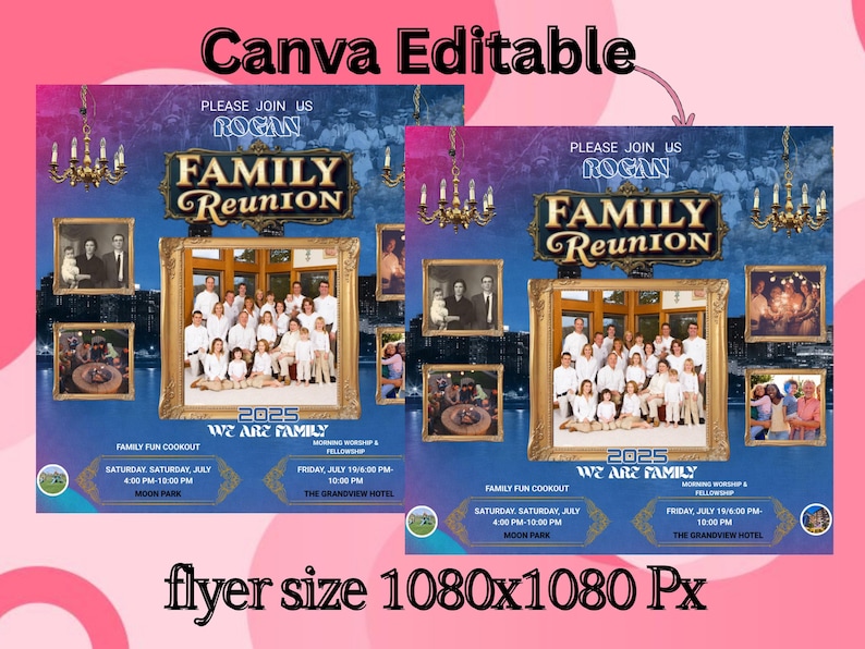 Family Reunion Flyer | Editable Canva Family Reunion 2026 Flyer ...