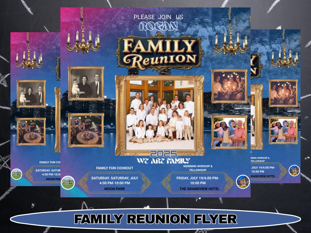 Family Reunion Flyer | Editable Canva Family Reunion 2026 Flyer ...