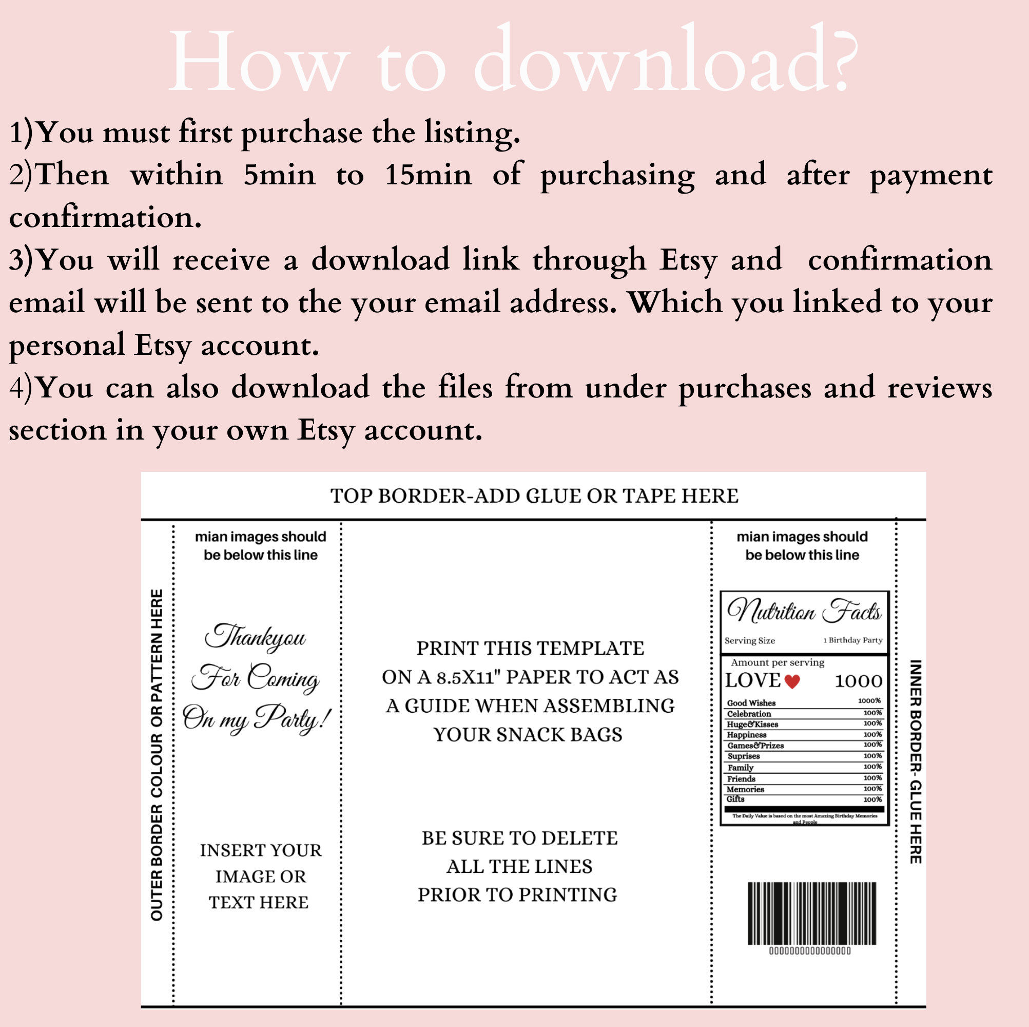 Chip Bag Template | Digital Custom Chip Bag | Chip Bags Template | Chip ...
