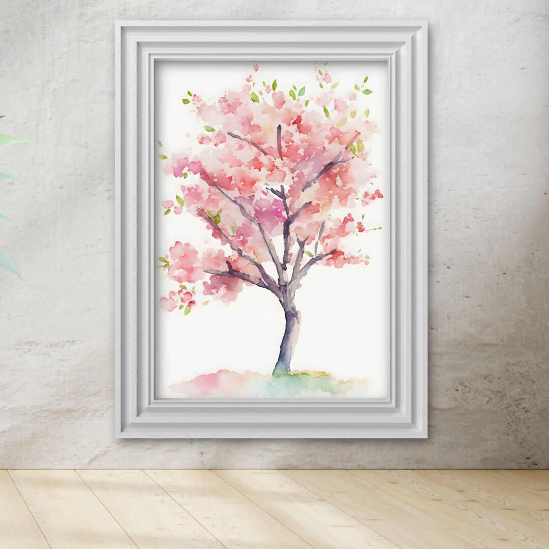 Watercolor Apple Blossom Print, Printable Watercolor Art, Instant ...