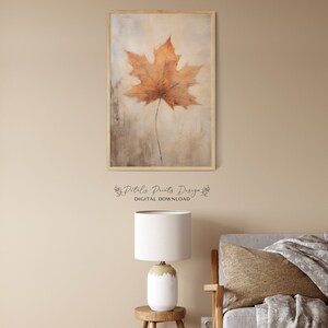 Fall Wall Decor Printable Leaf Still Life Painting, Rustic Fall Decore ...