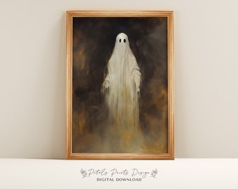 Hand Painted Halloween Ghost Art Digitalize Design Halloween - Etsy