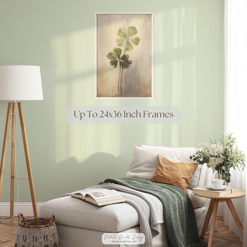Vintage Shamrock Clover Painting - Rustic St. Patrick's Day Wall Art ...